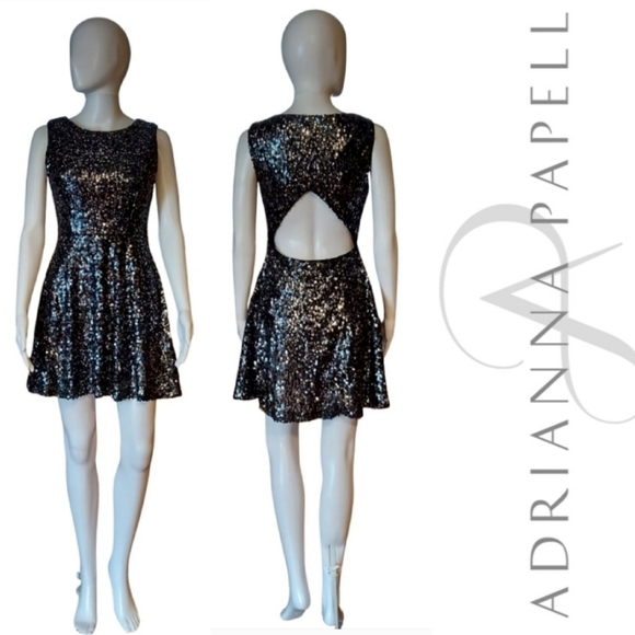 Hailey Logan | Dresses | Vintage Hailey Logan By Adrianna Papell Sequin Cutout Mini Dress | Poshmark